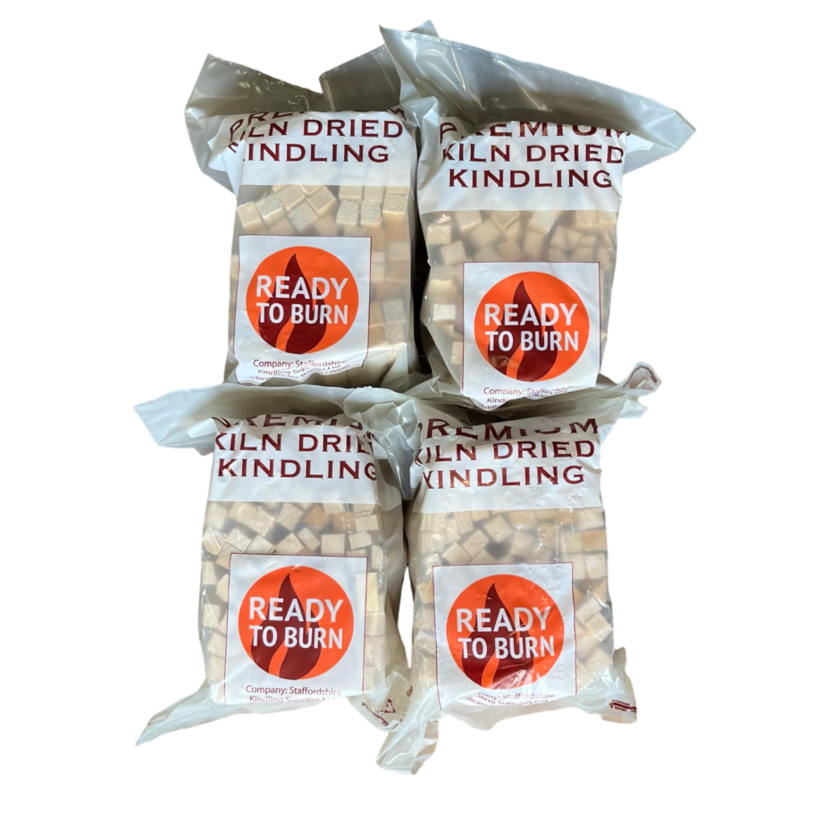 4 x Bags Kiln Dried Kindling - Staffordshire Kindling Supplies